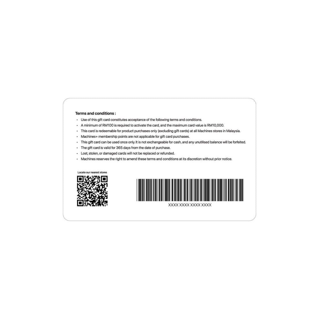 Machines Physical Gift Card RM200 | Buy Apple Products Gift