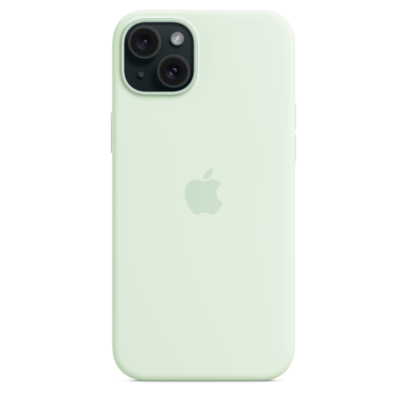 iPhone 15 Plus Silicone Case with MagSafe - Soft Mint – Machines