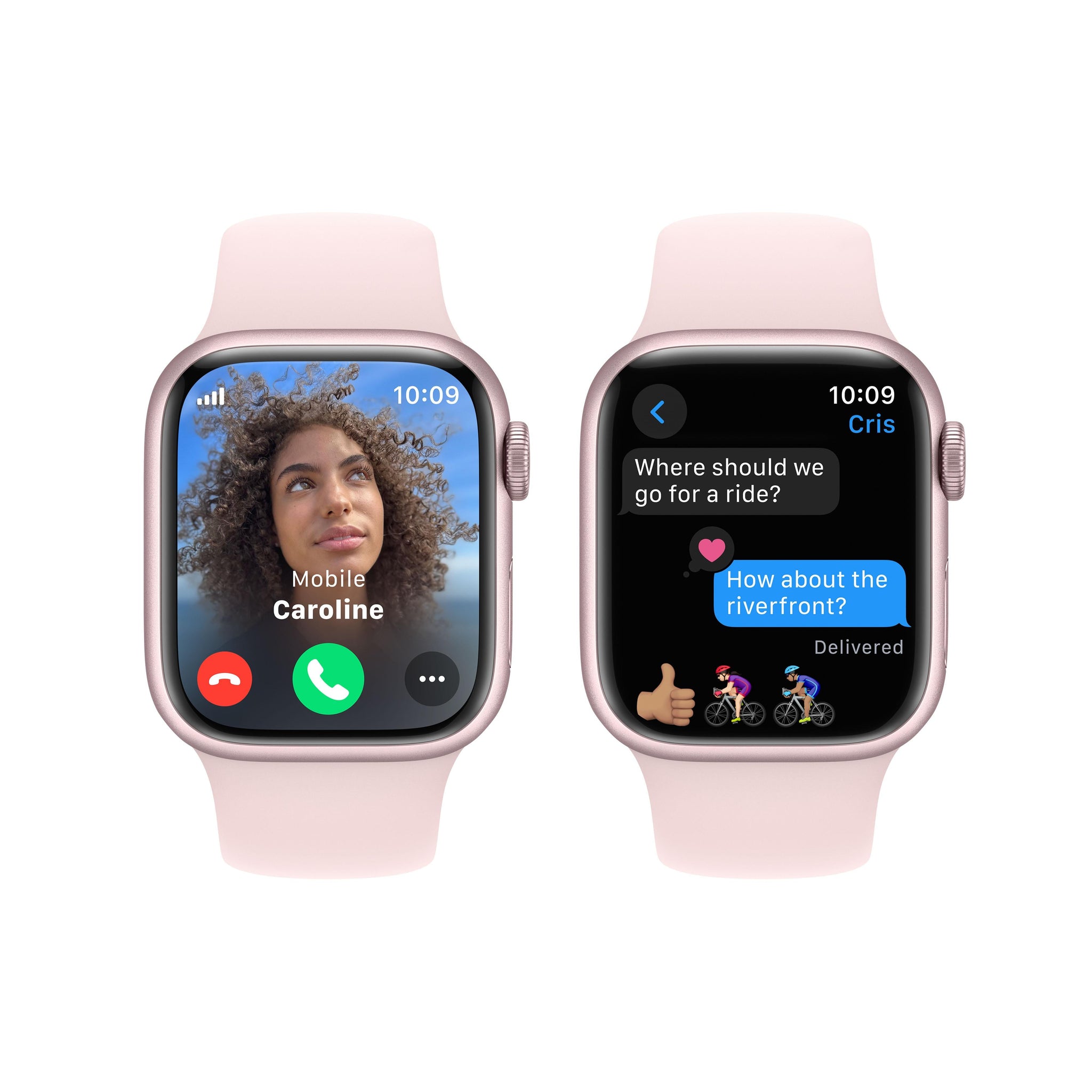 Apple Watch Series 9 GPS + Cellular 41mm Pink Aluminium Case with Ligh ...